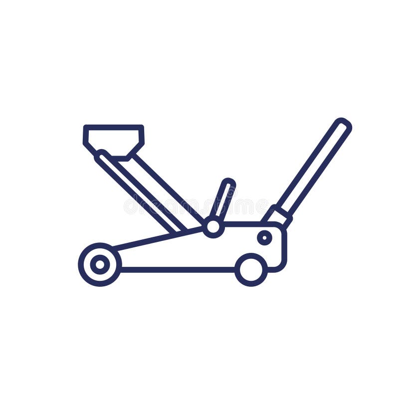 Car Lift or Hoist Icon, Flat Vector Stock Illustration - Illustration ...