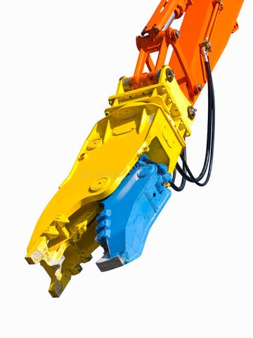 Hydraulic claw stock image. Image of grip, isolated, construction ...