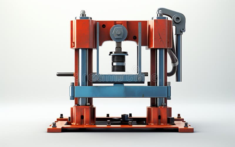 Hydraulic Compression Isolated on White Background. Stock Illustration ...