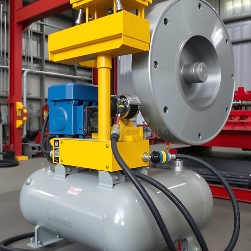 A Hydraulic Compressor Used for Lifting Large Objects with Detailed ...