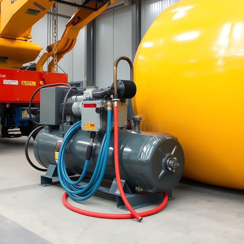 A Hydraulic Compressor Used for Lifting Large Objects with Detailed ...