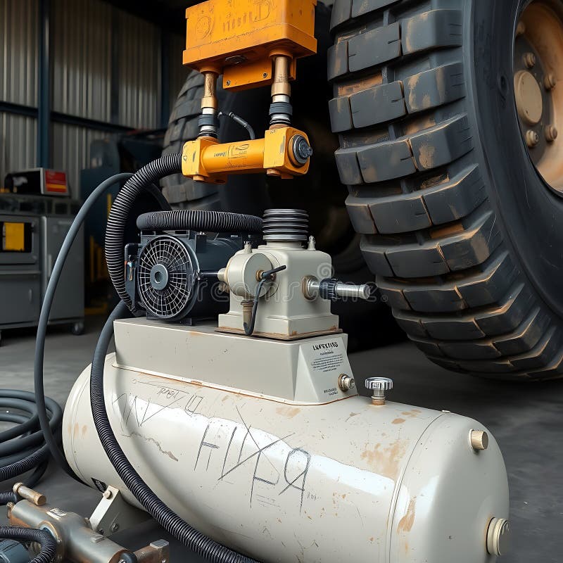 A Hydraulic Compressor Used for Lifting Large Objects with Detailed ...