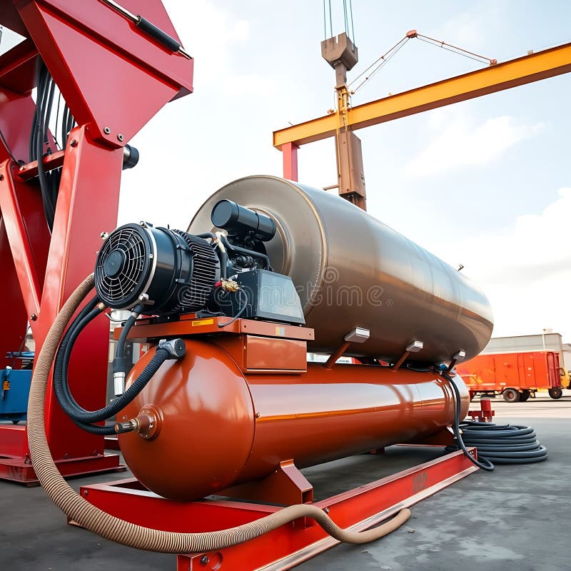 A Hydraulic Compressor Used for Lifting Large Objects with Detailed ...
