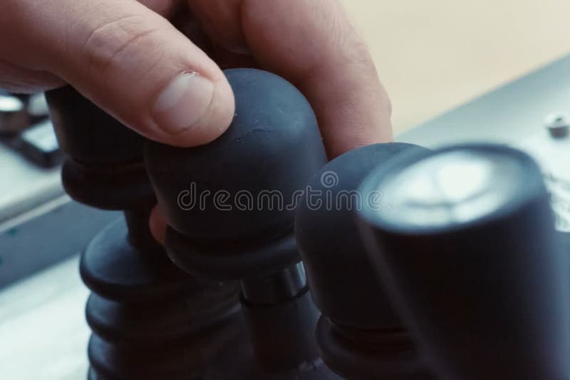 Hydraulic control levers stock image. Image of excavator - 168716821