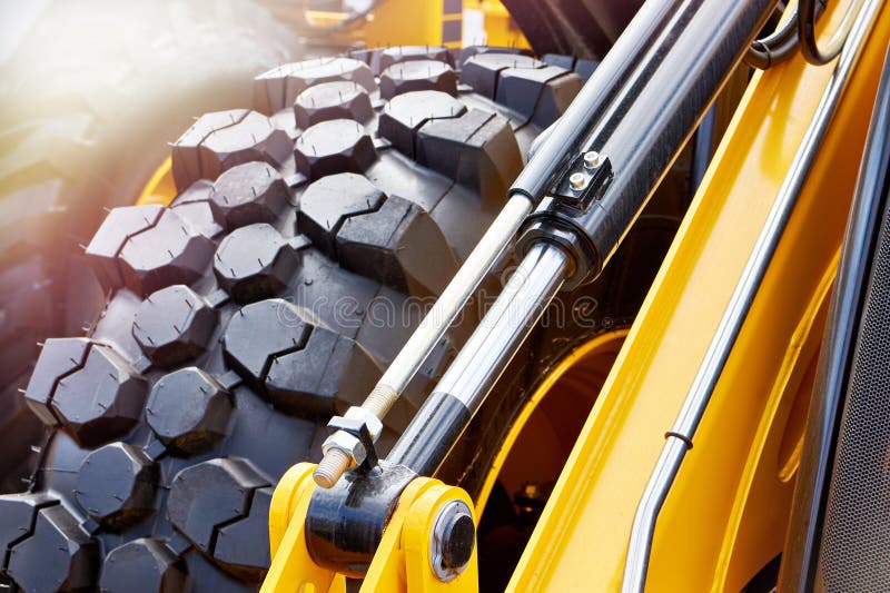 Hydraulic Cylinder Industrial Machine Stock Photo - Image of truck ...