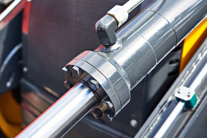 Hydraulic cylinder stock photo. Image of mechanism, hydraulic - 256632244