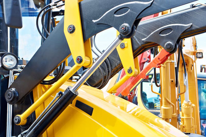 Hydraulic cylinder stock image. Image of technology - 321813379