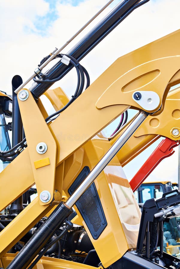 Hydraulic cylinder stock photo. Image of heavy, machine - 321932998