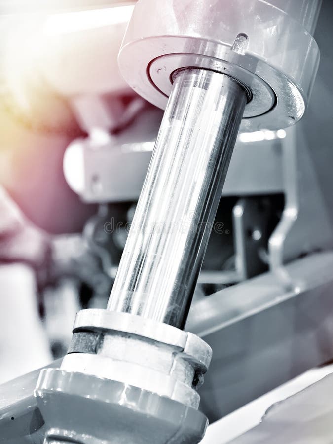 Hydraulic Cylinder Industrial Stock Photo - Image of mechanical ...