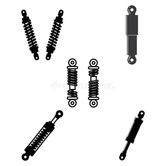 Hydraulic Damper Vector Design. Pneumatic Cylinder Logo Vector Stock ...
