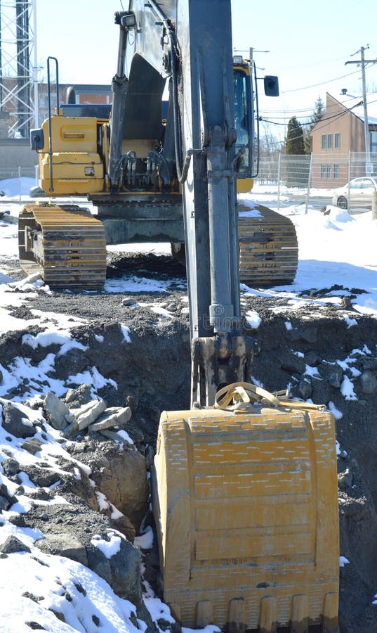 Hydraulic Digger and Excavator Stock Image - Image of excavation ...