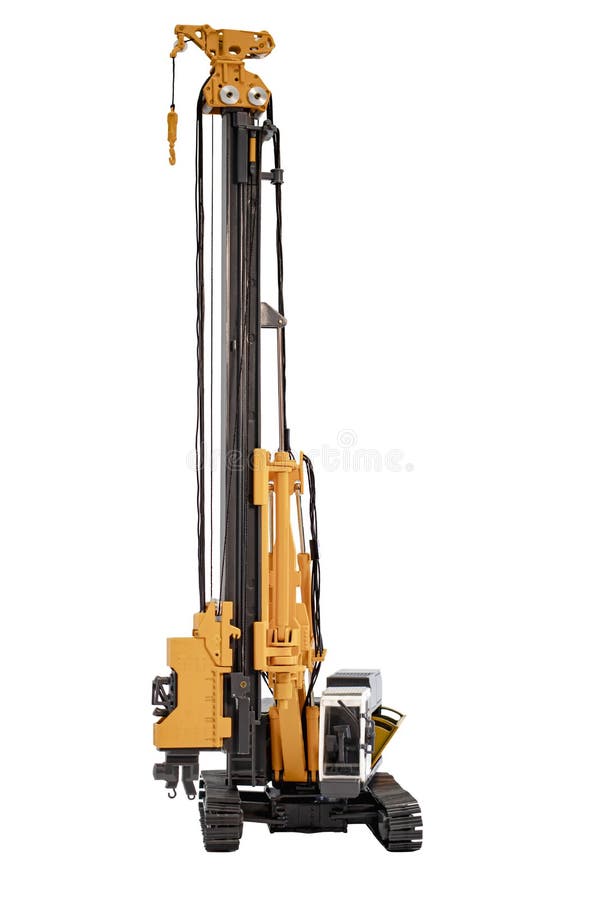 Hydraulic Drilling Rig Isolated on White Background. Caterpillar ...