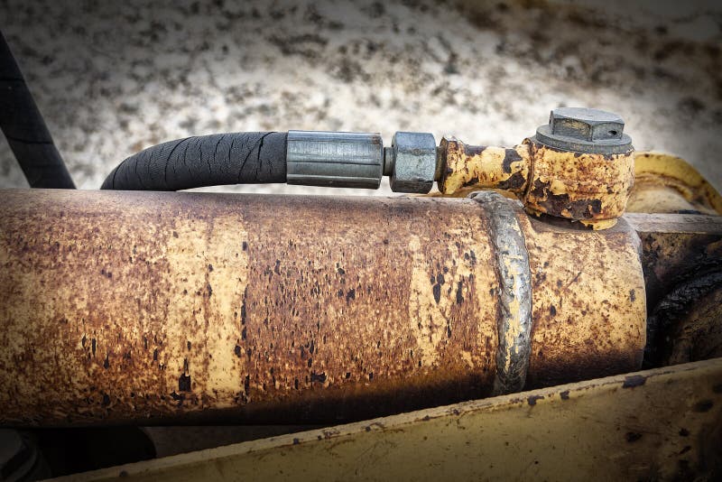 Hydraulic Drive System To the Tractor, Mini Excavator Stock Image ...