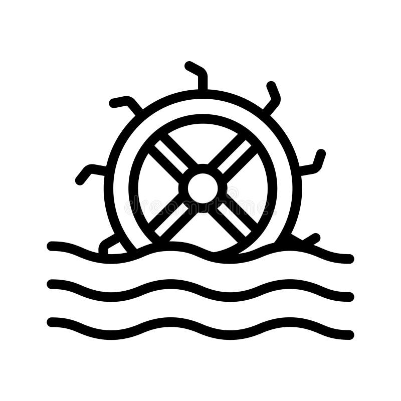 Hydraulic Energy, Visually Perfect Icon of Hydropower in Modern Style ...