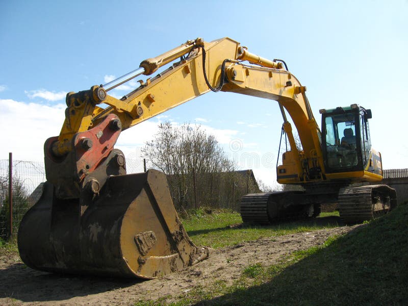 Hydraulic excavator stock photo. Image of steel, construction - 4876132
