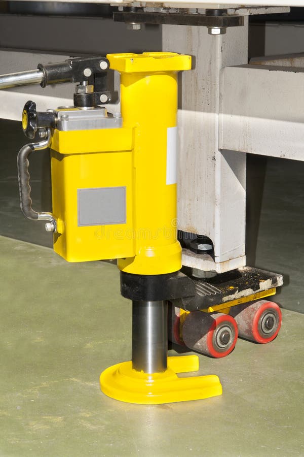 Hydraulic Floor Jack Lifting Stock Image - Image of button, object ...
