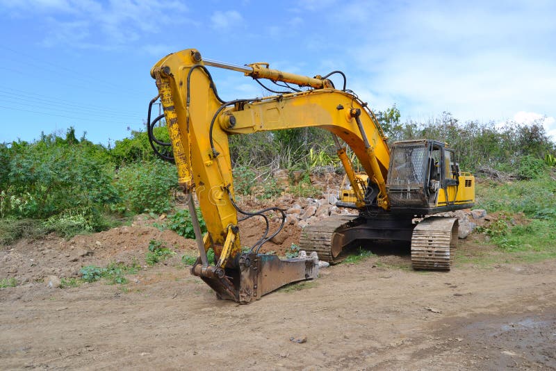 Hydraulic hammer machine stock photo. Image of metal - 33864694
