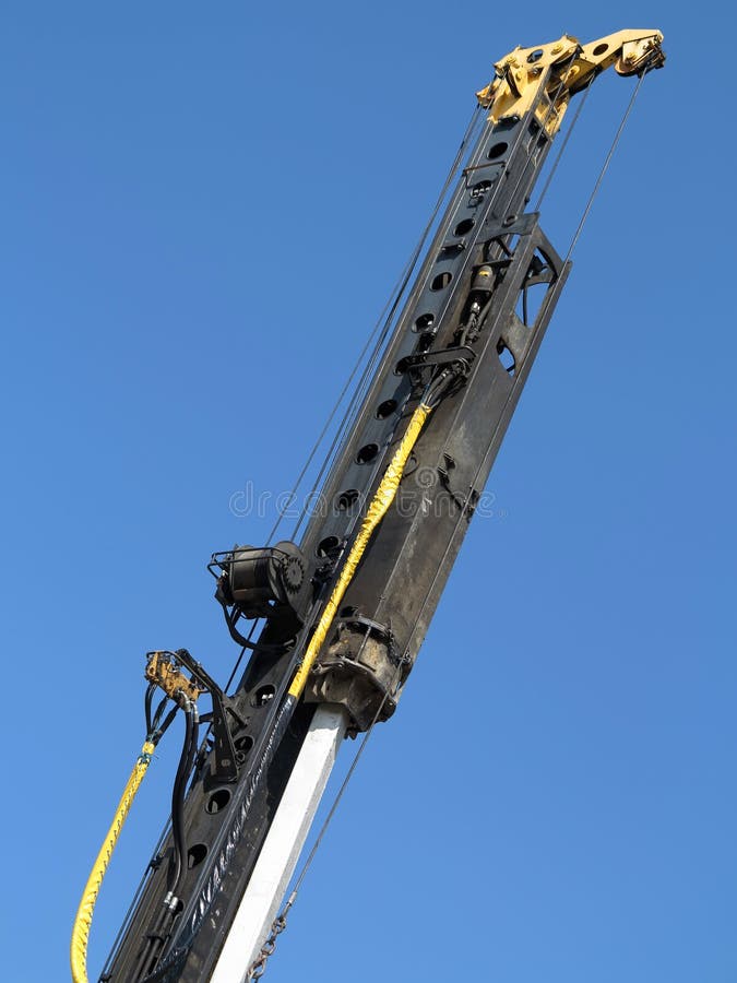 Hydraulic Hammer for Piling Stock Photo - Image of workplace, piles ...