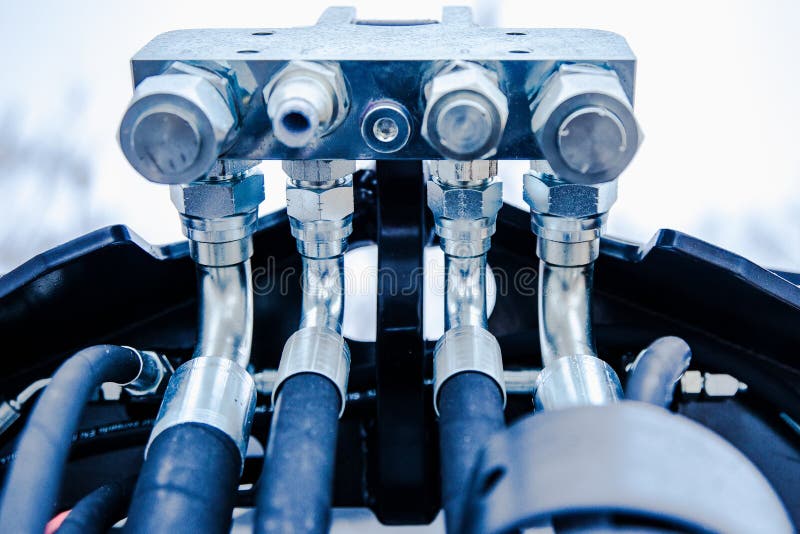 Hydraulic Hoses Connected at Shallow Depth of Field Stock Image - Image ... Hydraulic Hoses Connected at Shallow Depth of Field Stock Image - Image ...