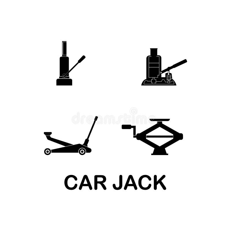 Hydraulic jack icon stock vector. Illustration of workshop - 234936550