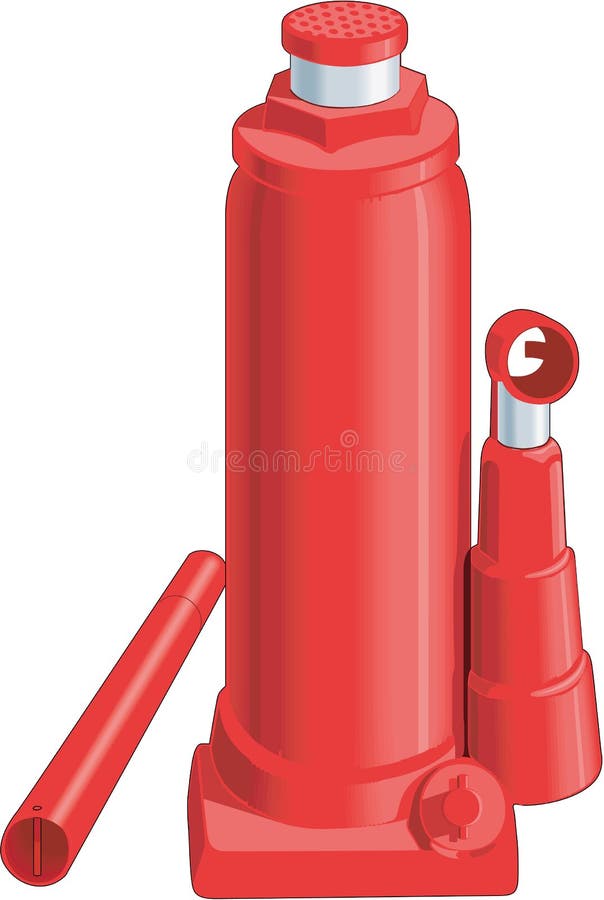 Hydraulic Jack Vector Illustration Stock Vector - Illustration of ...