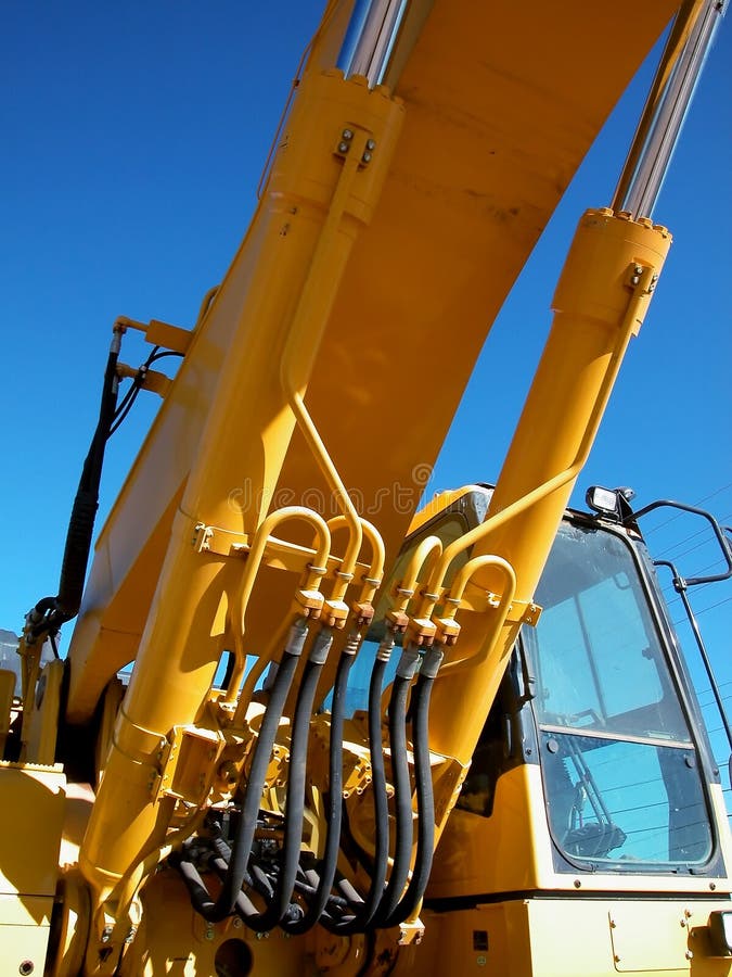 Hydraulic Lift Pressure Pipes System Stock Photo - Image of device ...