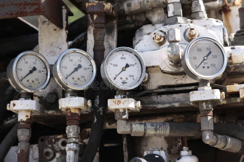 Hydraulic Manometers in Abandoned Coal Mine. Editorial Stock Photo ...