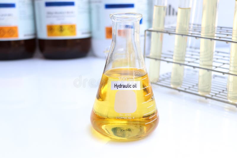 Hydraulic Oil in Container, Science Experiment Concept Stock Image ...