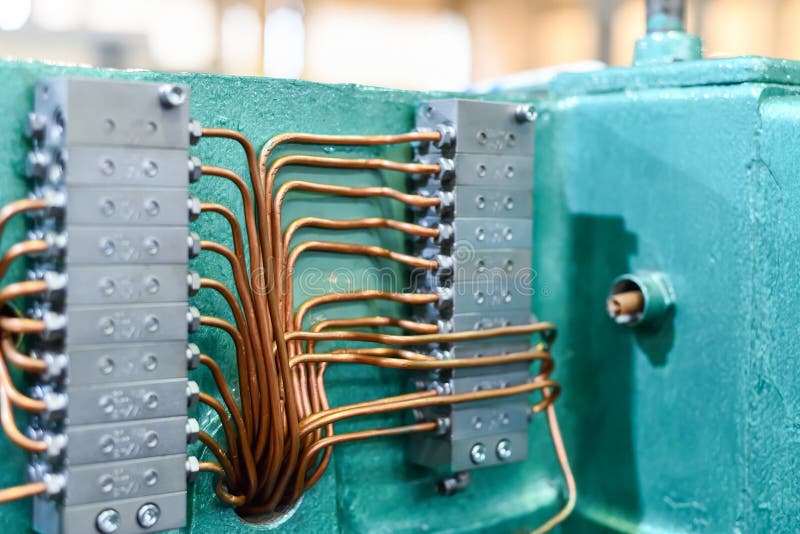 Hydraulic Oil Supply Under Pressure on the Machine Stock Image - Image ...