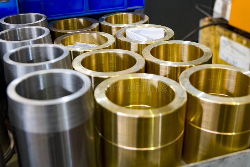 Hydraulic Piston and Cylinder on a Rack in a Warehouse Stock Photo ...