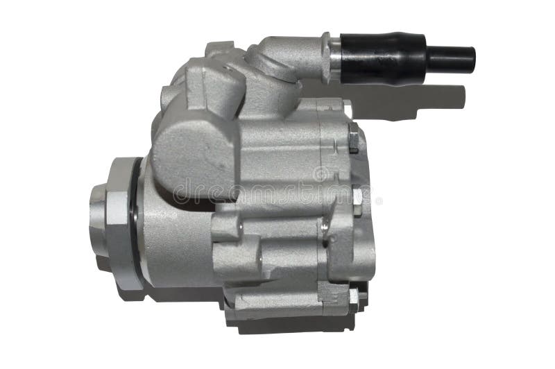 Hydraulic Power Steering Pump on a White Background. Isolate Stock ...