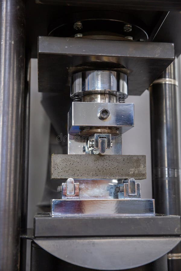 Hydraulic Press. Concrete Strength Testing in the Laboratory Stock ...