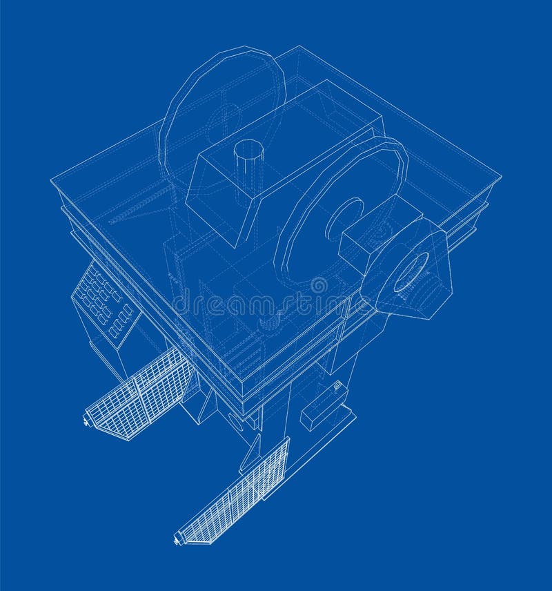 Hydraulic Press. 3d Illustration Stock Illustration - Illustration of ...