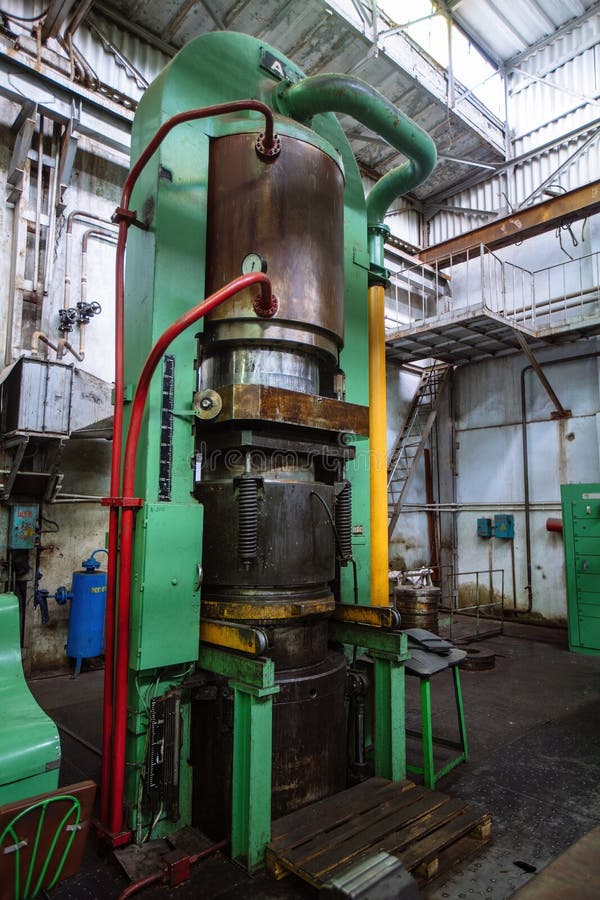 Hydraulic Press in the Factory Workshop Stock Image - Image of industry ...