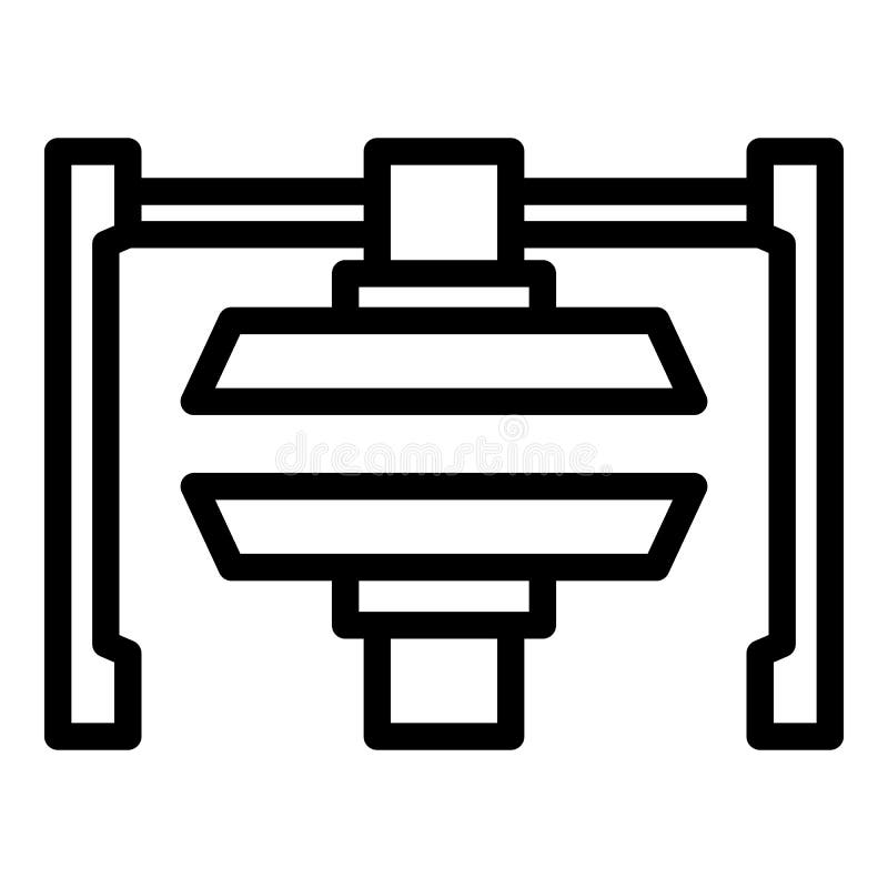Hydraulic Press Machine Icon, Outline Style Stock Vector - Illustration ...