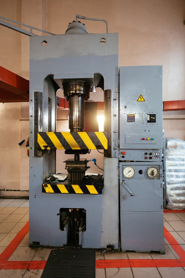 Hydraulic Press for Rubber and Plastic Casting Stock Image - Image of ...