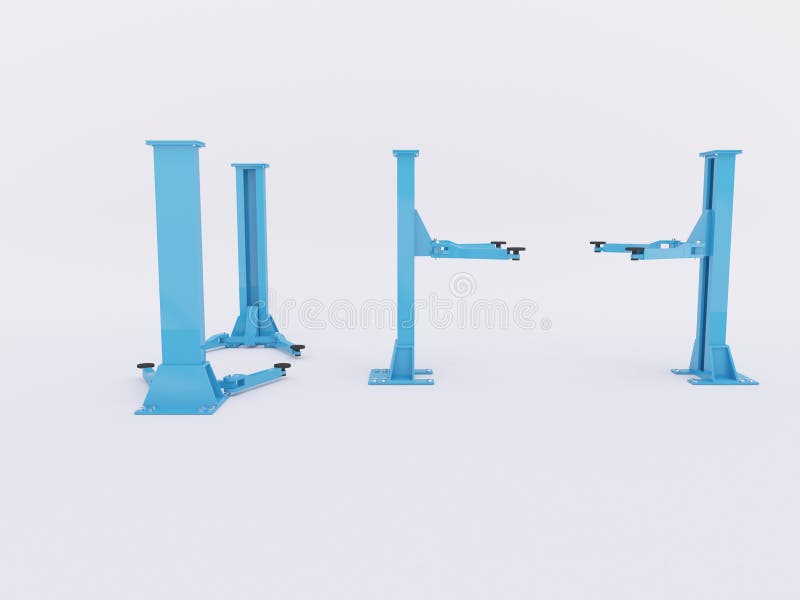 Hydraulic ramp stock illustration. Illustration of worker - 36531783