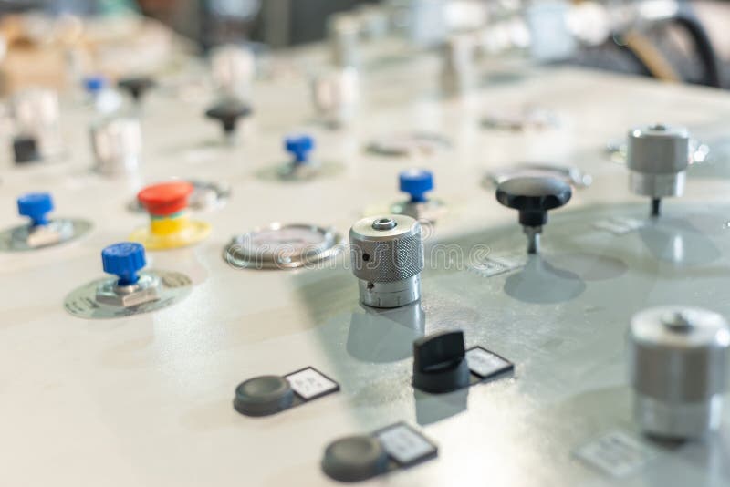 Hydraulic Station Mechanical Control Panel with Switches Stock Photo ...