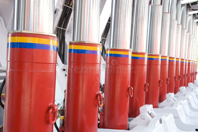 Hydraulic support stock image. Image of iron, technology - 25088945