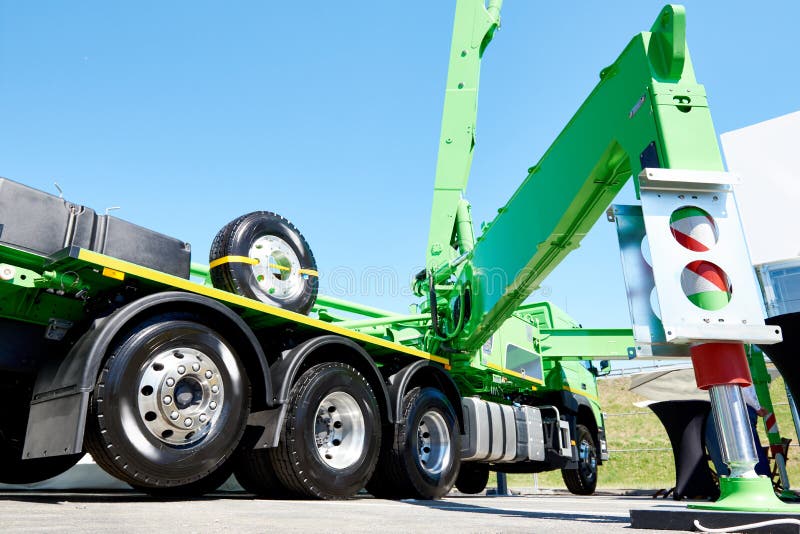 Hydraulic Support for Concrete Pump Stock Photo - Image of device ...