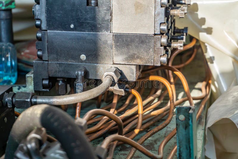 The Hydraulic System of the Metalworking Machine is Being Repaired ...