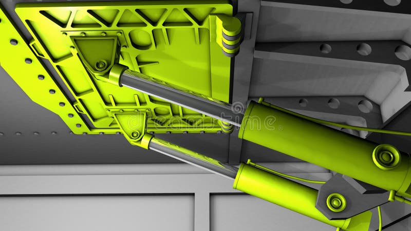 Hydraulic System in Operation. Stock Footage - Video of hydraulic ...