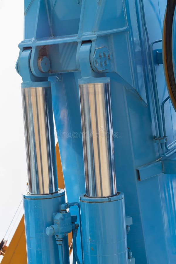 The Hydraulic Tube of Crane Stock Photo - Image of hydraulics, pressure ...