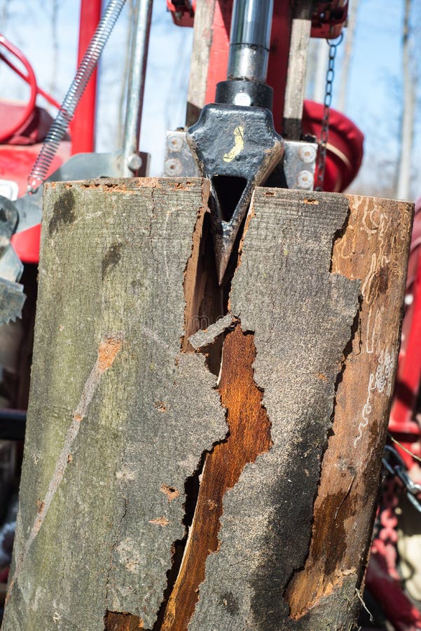 Hydraulic wood cutter stock photo. Image of work, lumber - 17905362