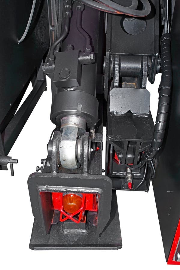 Hydraulic Foot of the Crane. Extended Side Truck Outrigger Stabilizer ...