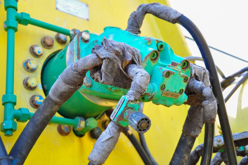 Hydraulics Equipment, Hydraulics System in Industry or Hard Work Stock ...