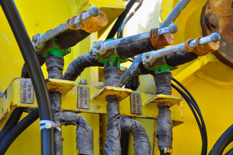 Hydraulics Equipment, Hydraulics System in Industry or Hard Work Stock ...