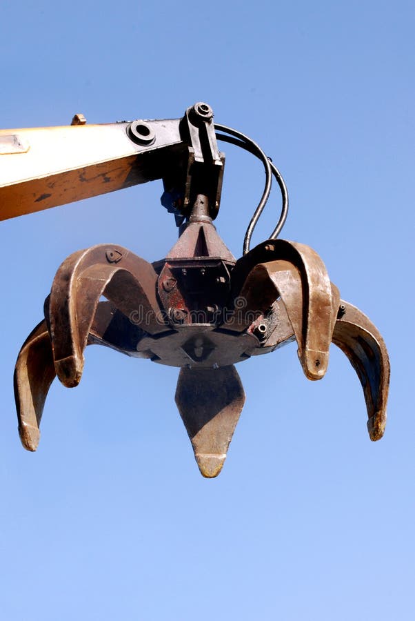 Hydraulischer Greifer-Kran stockbild. Bild von heber - 32964345