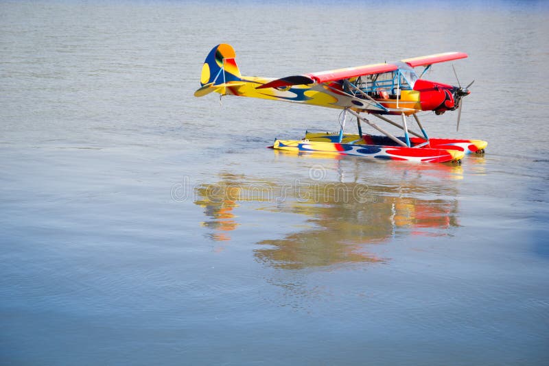 Hydro airplane on water stock image. Image of airplane - 55100537