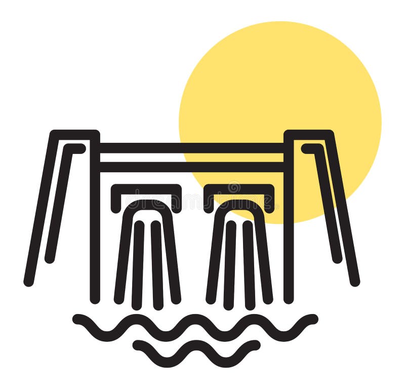 Hydro Dam Project - Icon stock illustration. Illustration of design ...